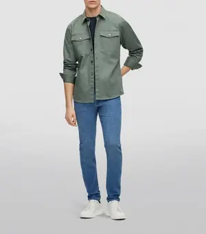 BOSS Slim-fit Stretch Denim Jeans - Turquoise