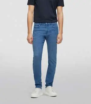 BOSS Slim-fit Stretch Denim Jeans - Turquoise