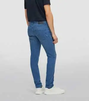 BOSS Slim-fit Stretch Denim Jeans - Turquoise