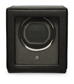 Wolf Cub Watch Winder With Cover - Black