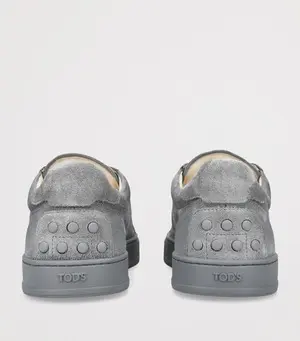 TOD'S Suede Allacciata Cassetta Sneakers - Grey