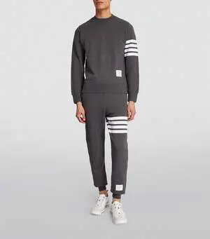 Thom Browne Four-stripe Sweatpants - Grey