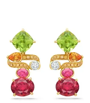 BOODLES French Diamond, And Gemstone Earrings - Gold
