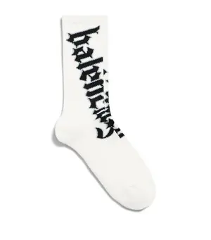 Balenciaga Cotton-blend Logo Socks