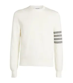 Thom Browne 4-bar Stripe Sweater - White