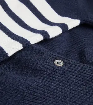 Thom Browne Cashmere Cardigan With Tricolour Stripes