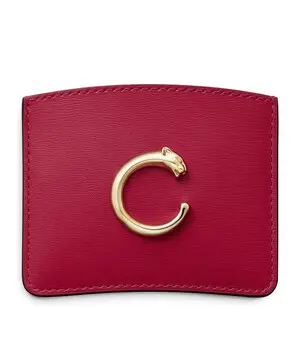 Cartier Panthère De Simple Card Holder - Red