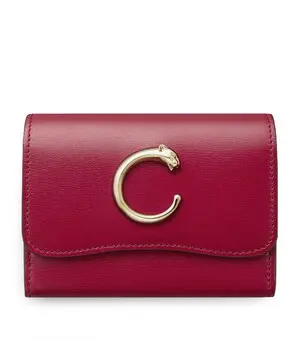 Cartier Calfskin Panthère De Mini Wallet - Red