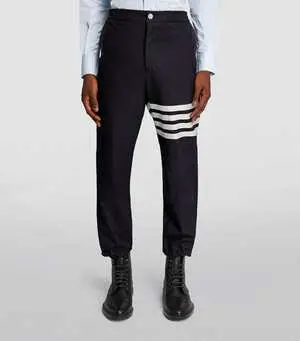 Thom Browne Wool 4-bar Trousers - Navy