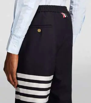 Thom Browne Wool 4-bar Trousers - Navy
