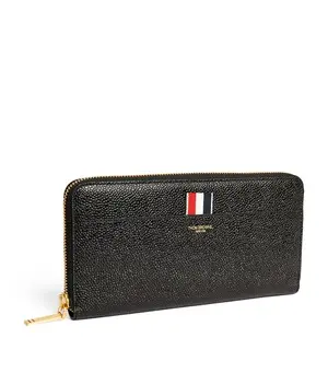 Thom Browne Leather Continental Zip Wallet