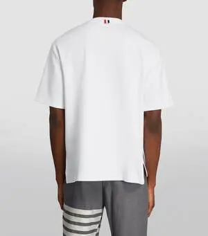 Thom Browne Oversized Tricolour Pocket T-shirt - White