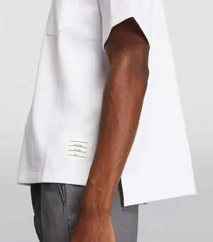 Thom Browne Oversized Tricolour Pocket T-shirt - White