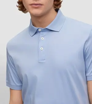 BOSS Organic Cotton Polo Shirt - Blue