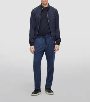BOSS Cotton-silk T-shirt - Blue