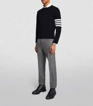 Thom Browne Merino Wool Sweater - Navy