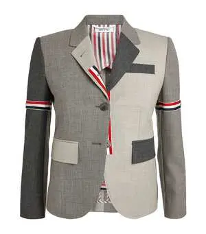 Thom Browne Wool Sport Coat With Tricolour Detail