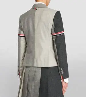 Thom Browne Wool Sport Coat With Tricolour Detail