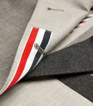Thom Browne Wool Sport Coat With Tricolour Detail