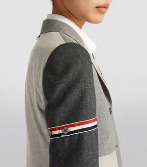 Thom Browne Wool Sport Coat With Tricolour Detail