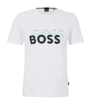 BOSS Logo Print T-shirt - White