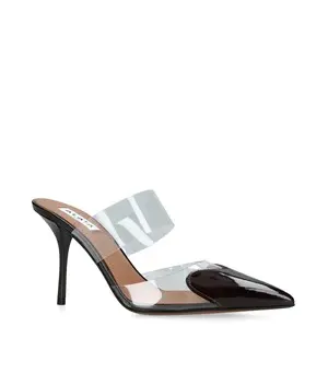 Alaïa Patent Leather Le Coeur Mules - Purple