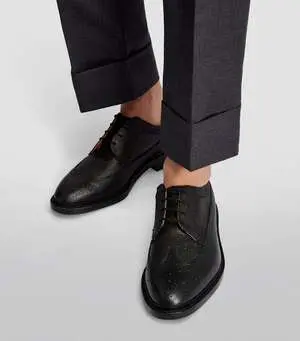 Thom Browne Leather Longwing Brogues - Black