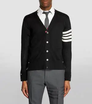 Thom Browne Merino Wool 4-bar Cardigan