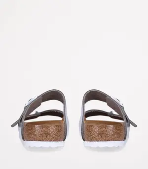 BIRKENSTOCK Leather Arizona Sandals - Silver