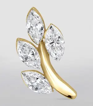MARIA TASH Diamond Vine Threaded Stud Earring - Gold