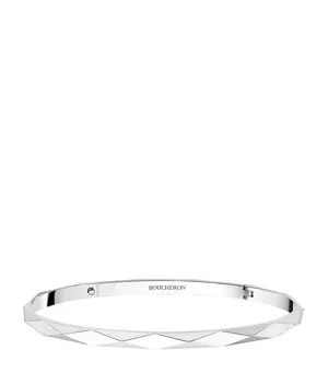 Boucheron White Gold Facette Bracelet - Silver