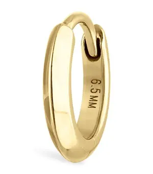 MARIA TASH 14 Karat Faceted Metal Vertex Single Hoop Earring - Gold