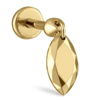 MARIA TASH Faceted Marquise Threaded Charm Single Earring - Gold