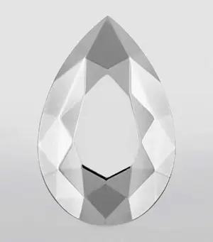 MARIA TASH Faceted Pear Threaded Stud Earring - White