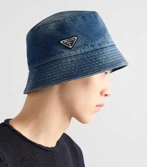 Prada Denim Bucket Hat - Blue