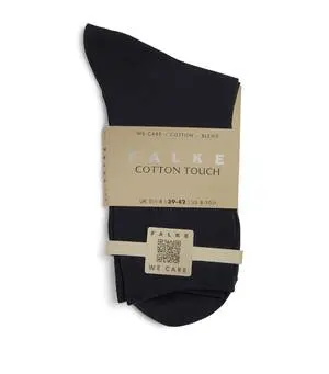 Falke Falke Cotton Touch Crew Socks Navy