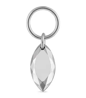 MARIA TASH Faceted Marquise Charm - White