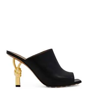 Bottega Veneta Leather Knot Mules 90