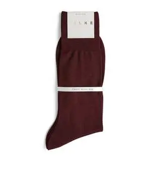 Falke Wool-silk No. 6 Socks - Burgundy