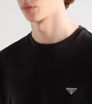 Prada Cotton Logo T-shirt - Black