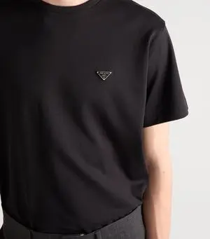 Prada Cotton Logo T-shirt - Black