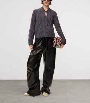 Loewe Wool Cable-knit Sweater - Grey