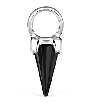 MARIA TASH Gold Moissanite Spike Charm - White