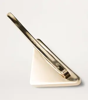 Prada Triangle Hair Clips - Neutral