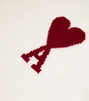 AMI Paris De Coeur Wool Sweater - White