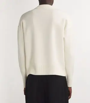 AMI Paris De Coeur Wool Sweater - White