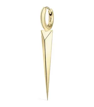 MARIA TASH Yellow Faceted Grand Spike Hoop Earring - Gold