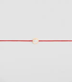 REDLINE Rose Gold And Diamond So Pure Bracelet - Red