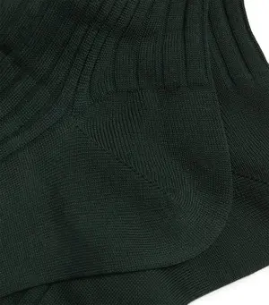 Pantherella Ribbed Danvers Socks - Green
