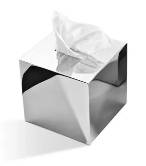 DECOR WALTHER Chrome Tissue Box - Silver